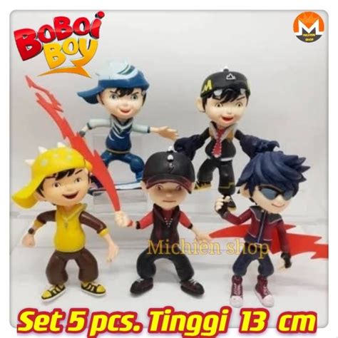Jual Action Figure Figure Mainan Topper Kue Boboiboy Set 5 Lucu Murah