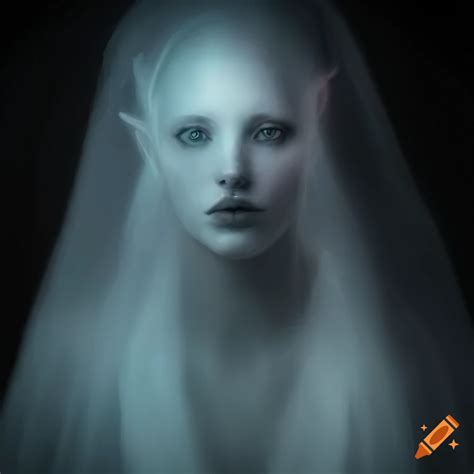 A Ghost Female Elf With Ethereal Presence On Craiyon