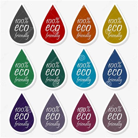 Eco Friendly Drop Illustration Stock Vector Illustration Of Label