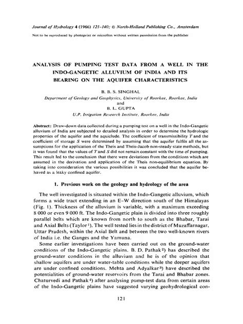 Pdf Analysis Of Pumping Test Data From A Well Dokumentips