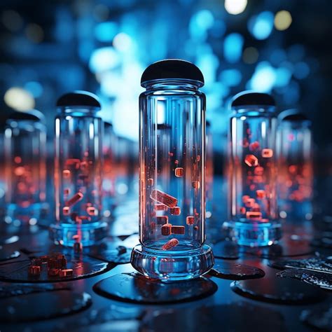 Premium Ai Image Blue Antibiotic Pill In Laboratory Collection Variation