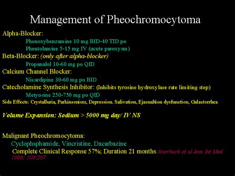 Management Of Pheochromocytoma