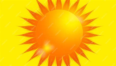 Yellow Background With Bright White Sun Shining Rays Premium Ai