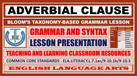 ADVERBIAL CLAUSE OR ADVERB CLAUSE WORKSHEETS WITH ANSWER KEY By JOHN DSOUZA