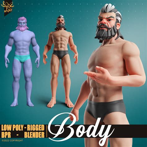 Stylized Male Character Warrior Rigged Full Human Bodies Models