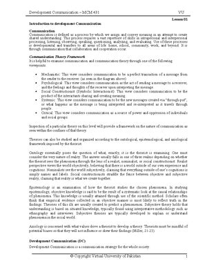 Gender Sensitive Indicators For Media SOC 610 Overview Lesson 01 INTRODUCTION TO ELECTRONIC