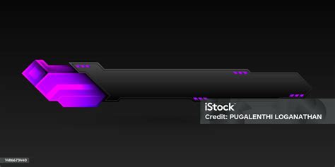 검정색과 보라색 그라데이션 색상 하단 세 번째 Gui 속보 제목 배너 화면 방송 0명에 대한 스톡 벡터 아트 및 기타 이미지 0명 Live Event