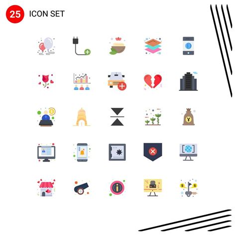 Set Of 25 Vector Flat Colors On Grid For Electronics Layers Hardware