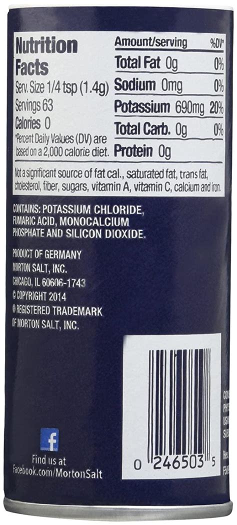 Morton Salt Substitute 312 Oz 2 Pack Low Sodium Alternative Buy