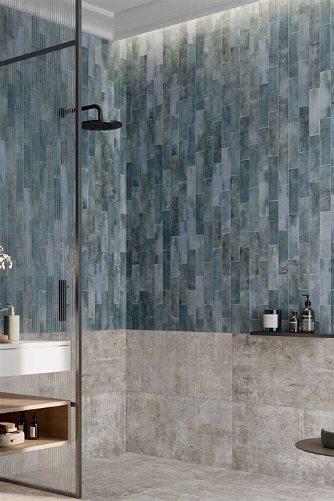 Vertical Offset Tile Layout Creates Something Special In 2023 Blue