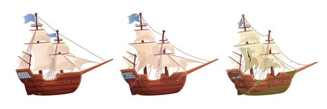 Premium Vector Shipwrecked Ships Wrecked Ship Broken Pirate Boat