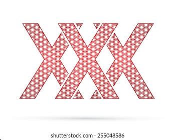 Xxx Designed Using Geometric Shape On Stock Vector Royalty Free 255048571 Shutterstock