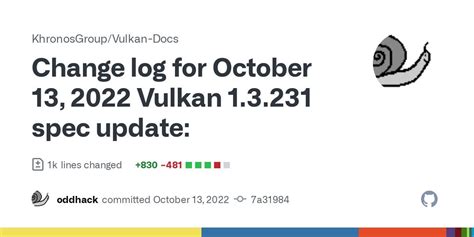 Vulkan 13231 Spec Update Rvulkan