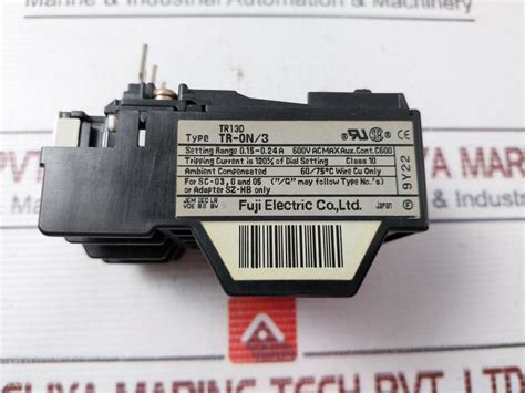 Fuji Electric Tr 0n3 Thermal Overload Relay Tr13d Aeliya Marine Tech®