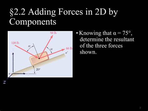 Solved §22 ﻿adding Forces In 2d By Componentsknowing That
