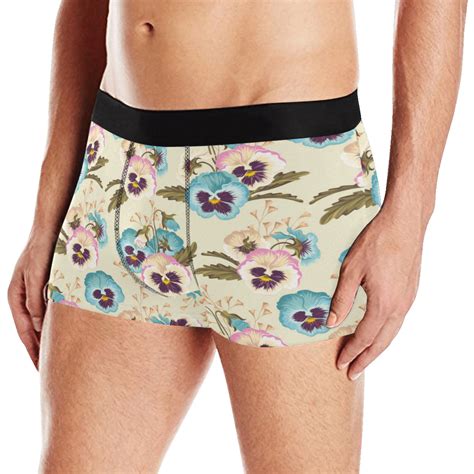 Pansy Pattern Print Design A02 Mens Boxer Briefs Jorjune