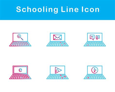 Schooling Vector Icon Set 20871755 Vector Art At Vecteezy