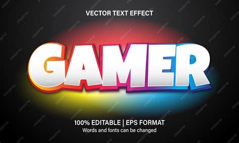 Premium Vector Gamer Text Effect Premium Vector Gamer Text Effect