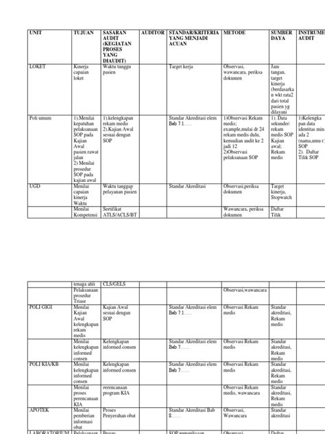 Rincian Kegiatan Audit Audit Plan Pdf