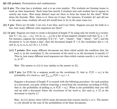 Q3 25 Points Permutations And Combinations A 6
