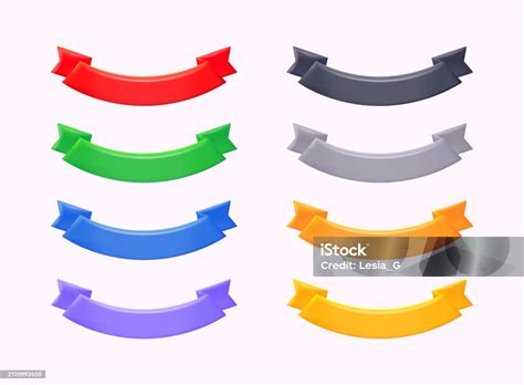 벡터 현실적인 3d 리본 및 태그 세트 흰색 배경에 만화 3d 청록색 리본 모음 3d 웹 벡터 일러스트레이션 3차원 형태에 대한 스톡 벡터 아트 및 기타 이미지 Istock