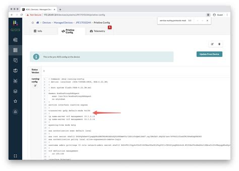 [juniper apstra] how to use apstra cli to update device pristine configuration