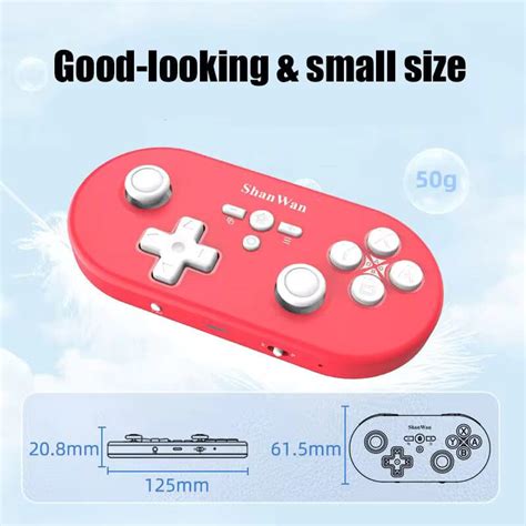 Shanwan Q37 New Mini Gamepad Micro Wireless Game Controller For Switch Ps4 Ps5 Android Ios Pc