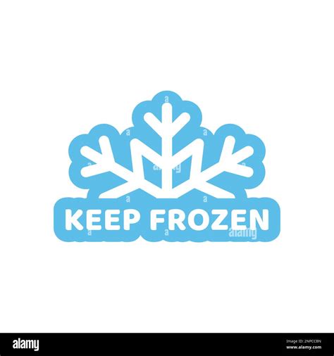 Keep Frozen Vector Label Product Stamp With Snowflake Stock Vector
