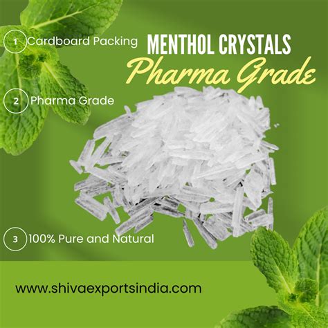 Menthol Crystals - Bold Crystals - Manufacturer from India – Shiva ...