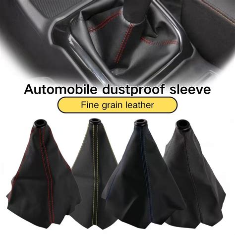 Car Gear Shift Cover Manual Leather Gear Manual Shift Knob Boot Cover Gaiter Waterproof Shopee