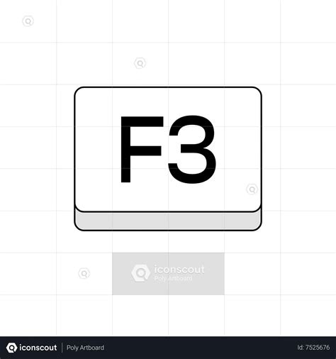 Keyboard F3 Button Animated Icon Download In Json Lottie Or Mp4 Format