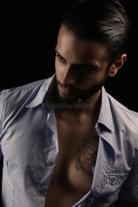 Handsome Fashionable Man Posing Stock Image Image Of Bearded Fashion