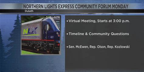 Duluth Lawmakers Ask For Community Input On Northern Lights Express