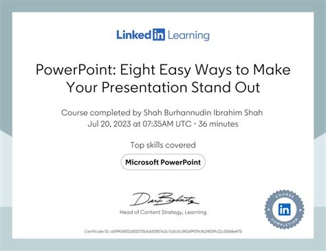 Shah Burhannudin Ibrahim Shah On Linkedin Certificate Of Completion
