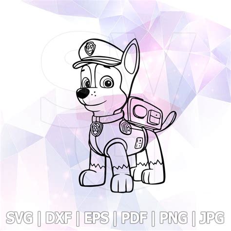 Paw Patrol Chase Svg Dxf Vector Cut Files Cricut Design Etsy