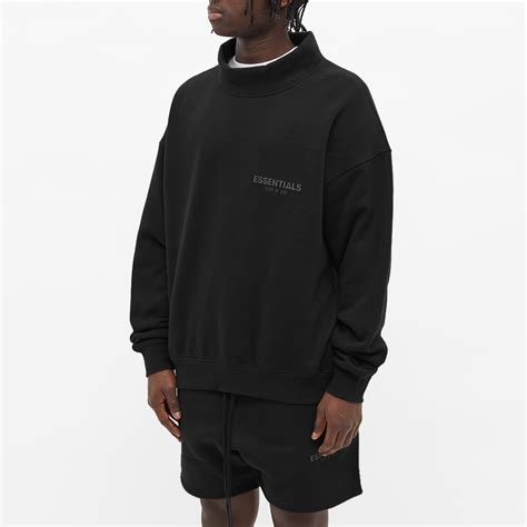 Fear Of God Essentials Pull Over Mock Neck Sweat Stretch Limo End Gb