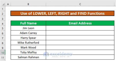 How To Create An Email Address With First Initial And Last Name Using