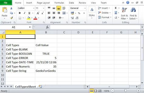 如何使用 Java 在电子表格中创建不同类型的单元格 码农参考