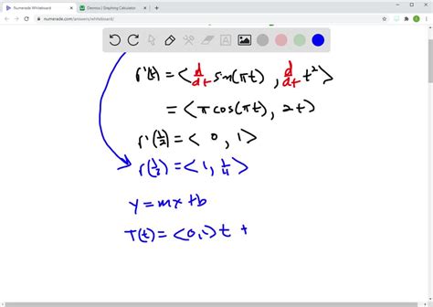 SOLVED:Use a graphing utility to generate the graph of 𝐫(t) and the graph of the tangent line at ...