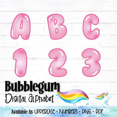 Pink Bubble Letters Etsy