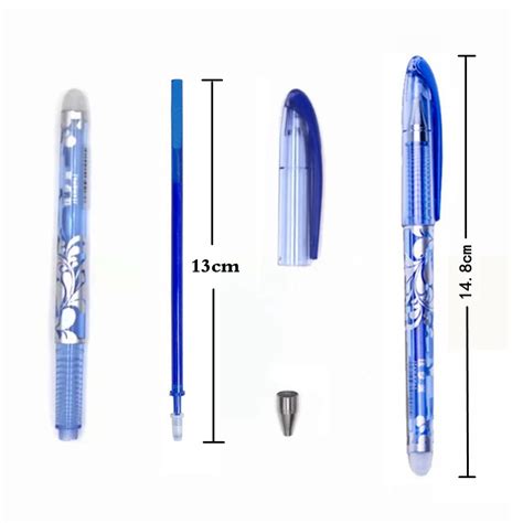 Badu Bg 0 5 мм комплект изтриваеми химикалки Гел химикалка със синьо и черно мастило Изтриваем