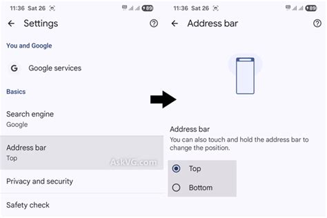 How To Move Chrome Address Bar Or Toolbar To Bottom On Android Devices