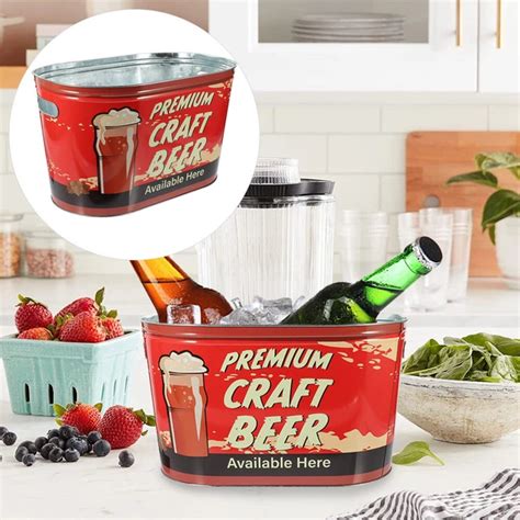 Antique Ice Cube Bucket Beverage Cooler Bucket Beer Wine Bucket