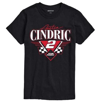 Mens Nascar Ausin Cindric Triangle Wings Short Sleeve Graphic T Shirt