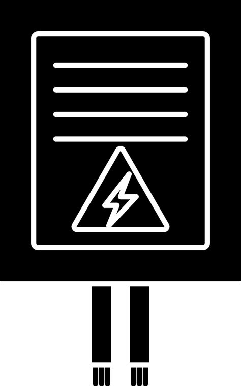 Electric Or Distribution Board Icon In Black And White Color 25077060