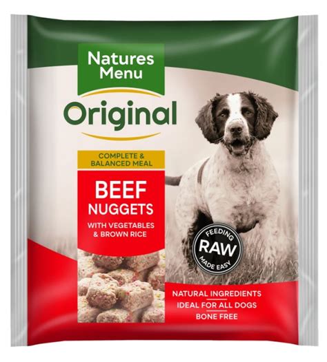 Natmenu Natures Menu Beef Nuggets 1kg Frozen And Raw Food