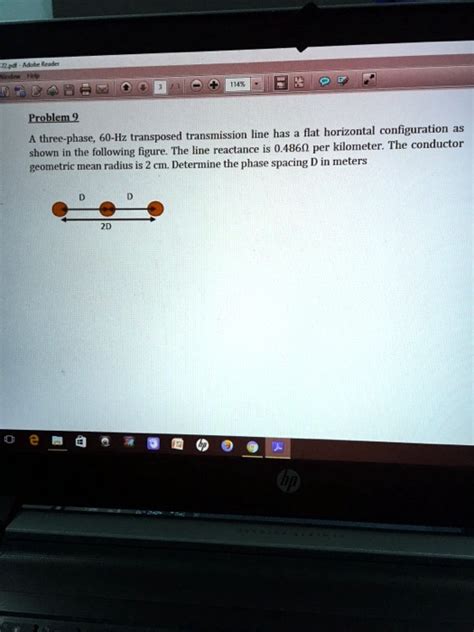 Solved Problem 9 A Three Phase 60 Hz Transposed Transmission Line Has A Flat Horizontal