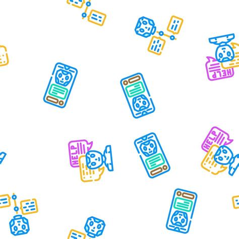 Chat Bot Robot Service Vector Seamless Pattern 23581770 Vector Art At