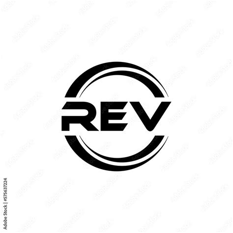 Rev Letter Logo Design With White Background In Illustrator Vector