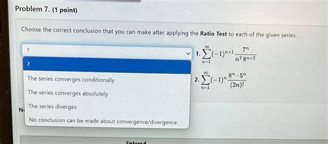 solved problem 7 1 ﻿point choose the correct conclusion